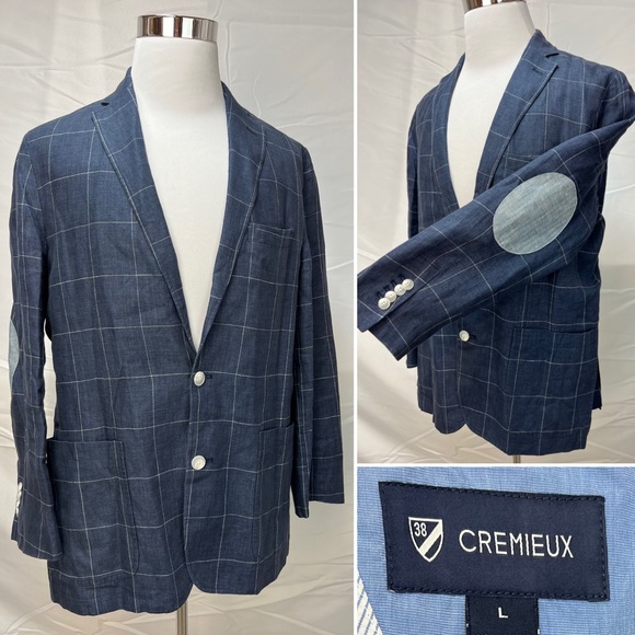Daniel Cremieux | Suits & Blazers | Cremeiux Navy Blue Windowpane Plaid ...